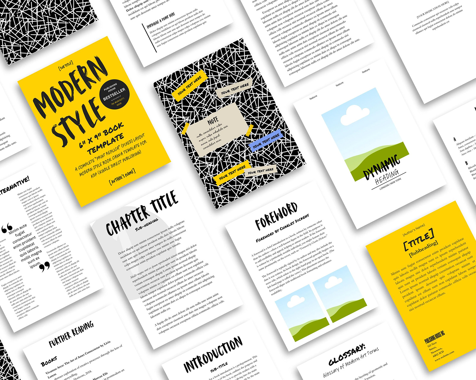 Modern Style Book Template – 6"x9" Fully Editable in Canva - Wilsonian ...
